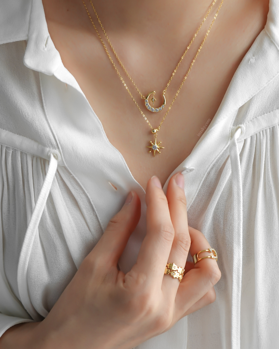 LUCKY 18k Gold Vermeil Pendant Necklace | INXSKY