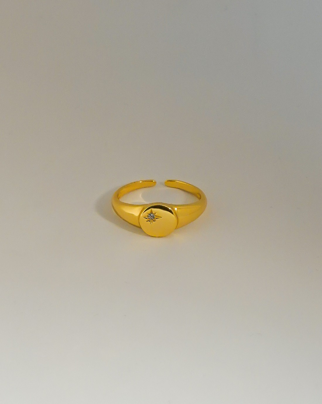 AURORA 18k Gold Vermeil Signet Ring | INXSKY