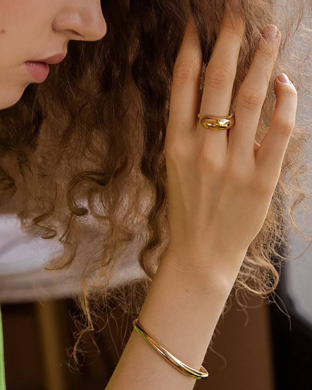KIMBERLY 18k Gold Vermeil Ring | INXSKY