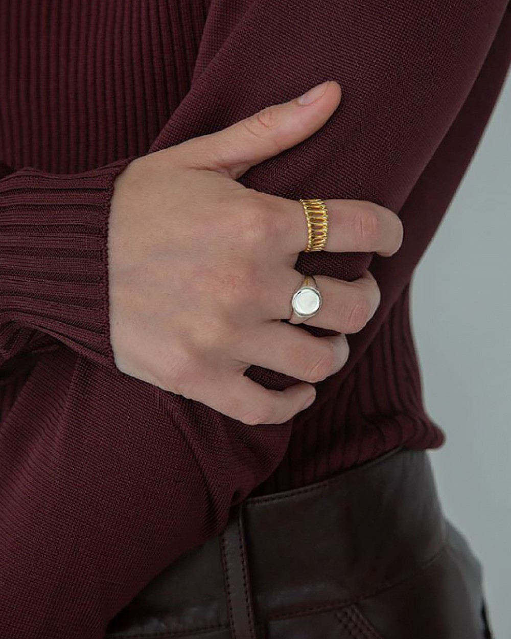 Maud 925 Sterling Silver Signet Ring | INXSKY
